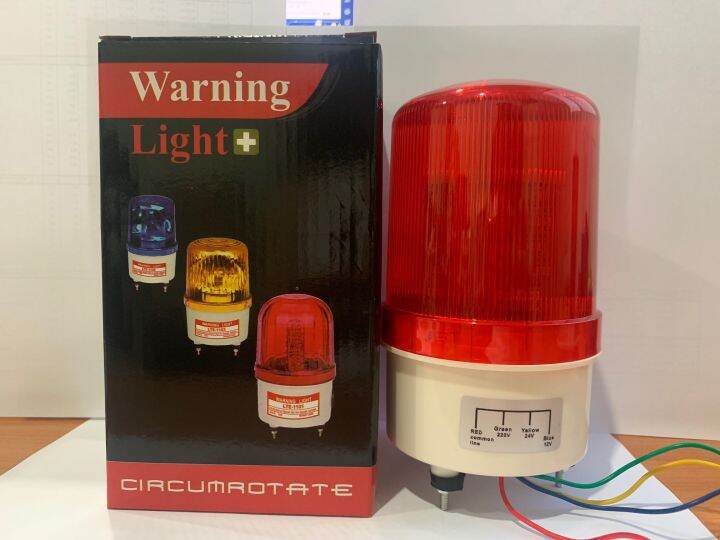 ไฟสัญญาณฉุกเฉิน Warning Light LED Multi-voltage AC220 DC24V DC12V สีแดง ...
