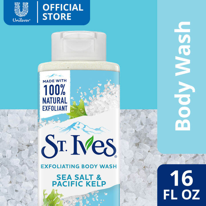 St. Ives Sea Salt & Pacific Kelp Exfoliating Body Wash Made With 100% ...
