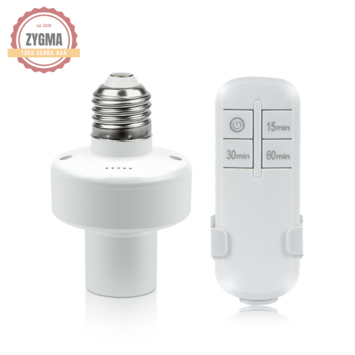 Fitting Lampu Remote Control Wireless E27 220V Socket 1 Set / Timer ...
