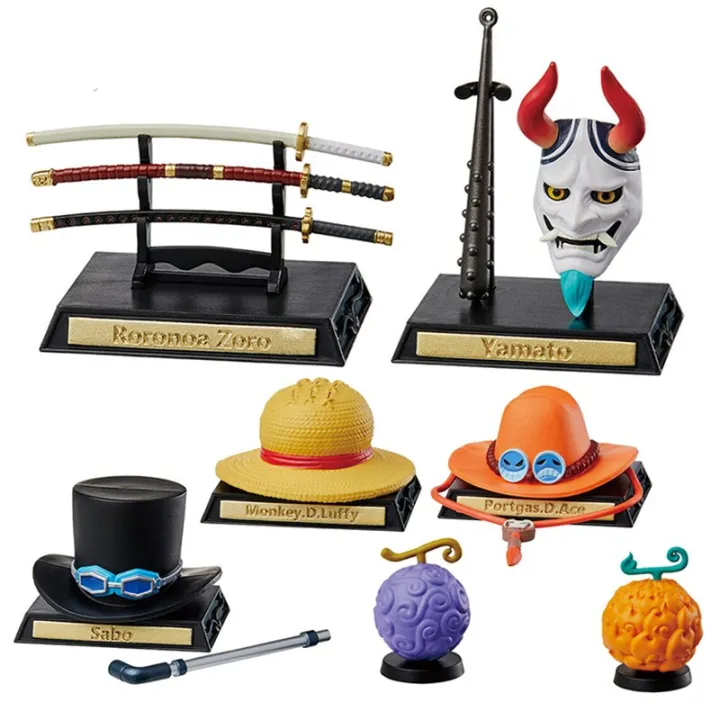 Anime One-Pieced Zoro Sword Luffy Ace Hat Devil Fruit Figure Yamato ...