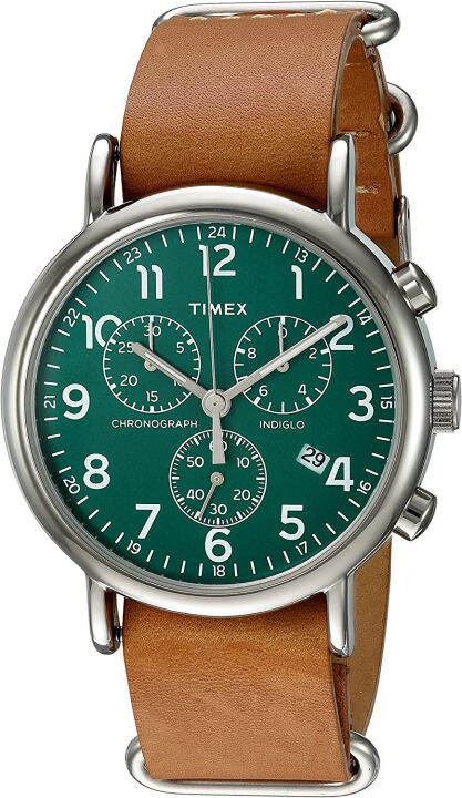 Timex Weekender Chronograph 40mm Watch Tan/Dark Green | Lazada PH