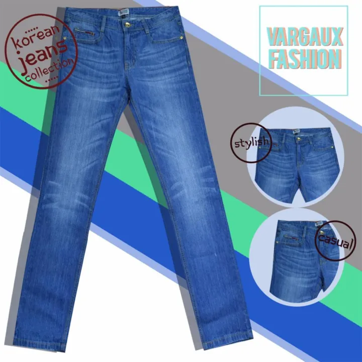 Vargaux Kyung Shi Korean Straight Style Men's Regular Fit Denim Pants ...