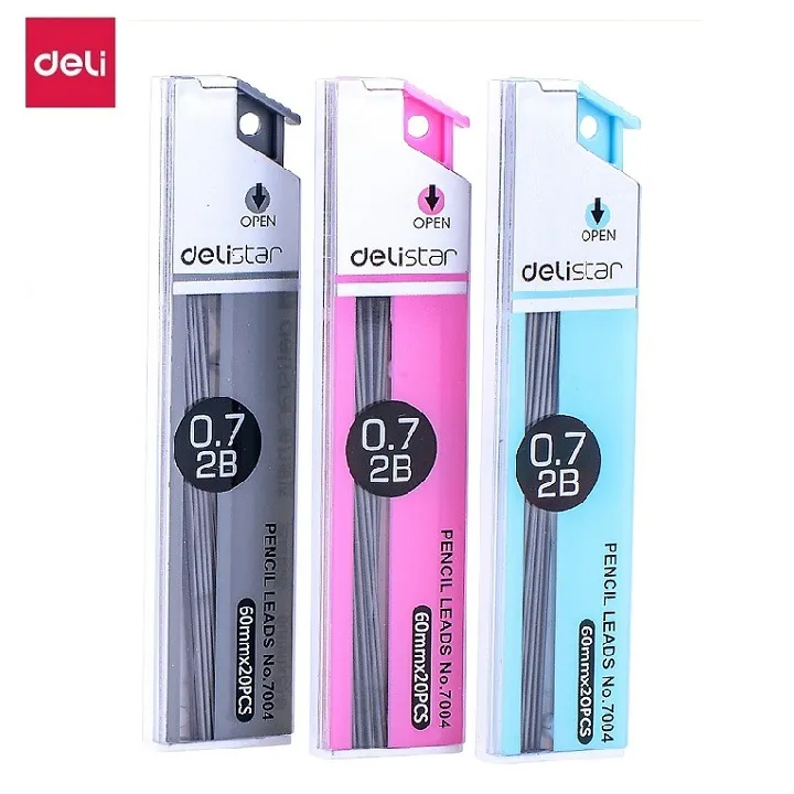 Ruột bút chì bấm 2B - HB DELI ngòi 0.5mm - 0.7mm 7003 - 7004 - S482 ...