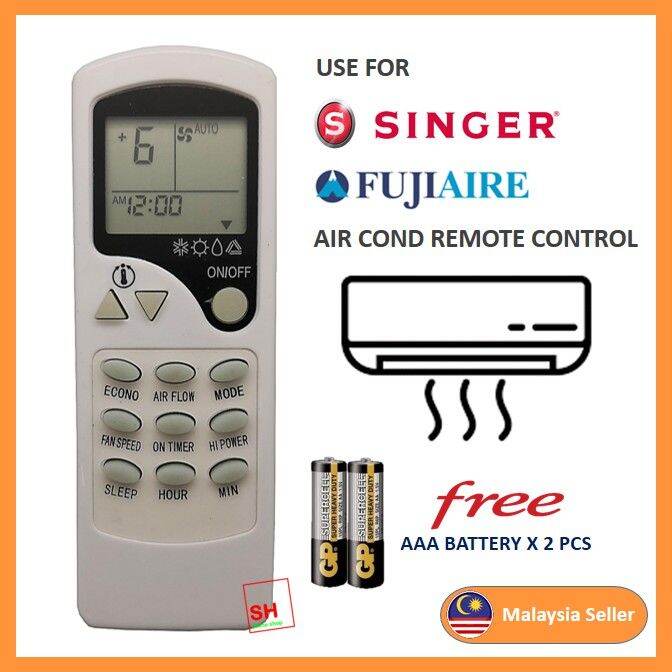 Fujiaire Singer LW-03 air conditioner remote control | Lazada