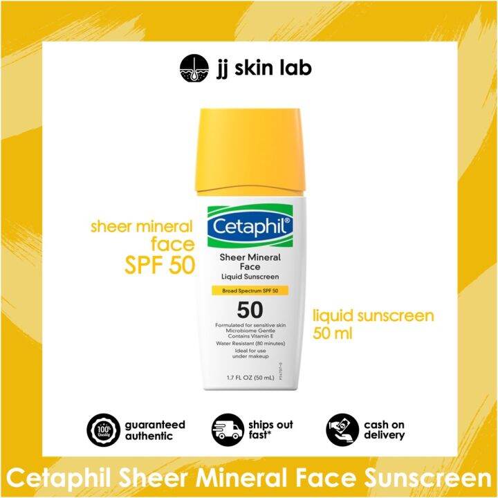 Cetaphil Sheer Mineral Sunscreen | Face Liquid Sunscreen SPF50 | Lazada PH