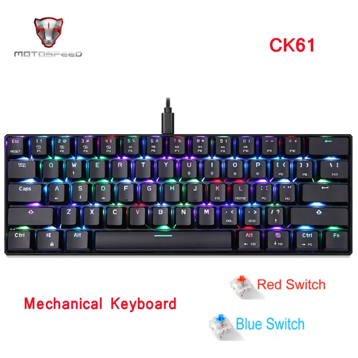 MOTOSPEED CK61 CK62รัสเซียภาษาอังกฤษคีย์บอร์ด RGB Backlight คีย์บอร์ด ...