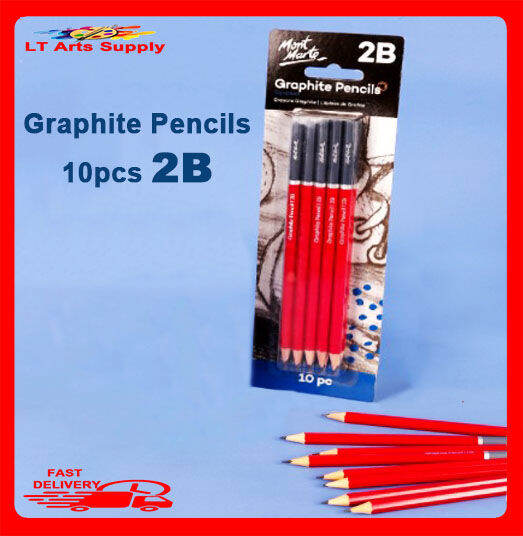Mont marte Graphite pencils Sketch Pencil Set Wooden Student Pencil 2B signature | Lazada PH