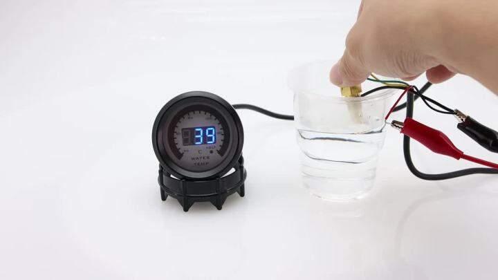 HD 52mm Black Shell Auto Car Water Temperature Gauge Temp Meter 40-140 ...