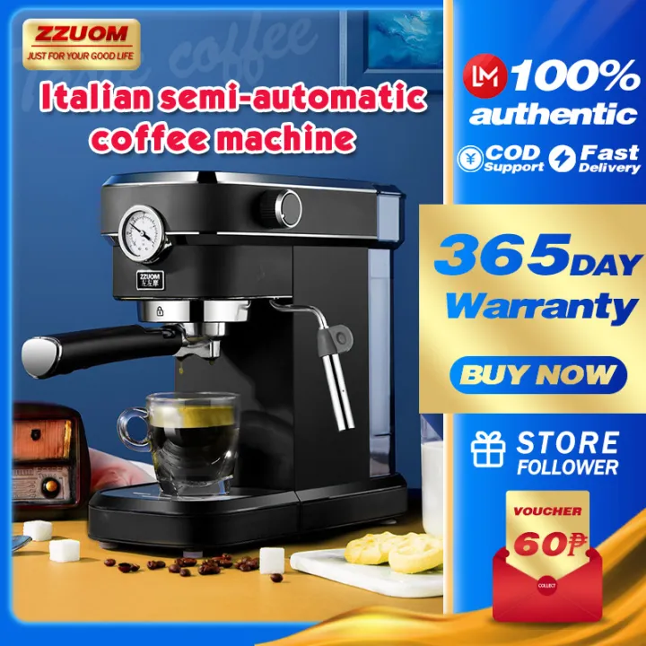 ZZUOM Coffee machine home Italian-style semi-automatic steam milk ...