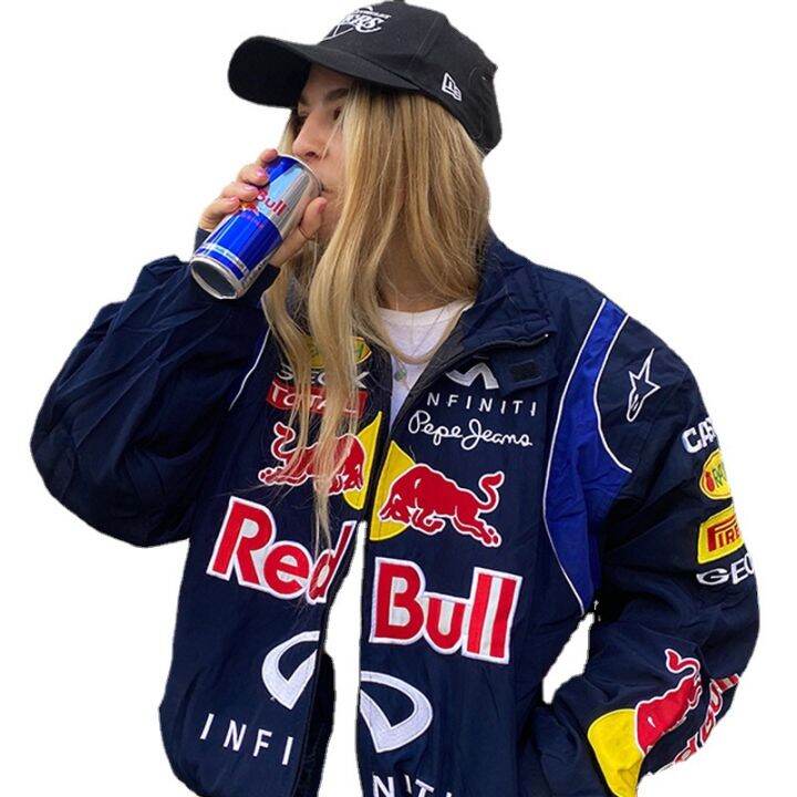 F1 Racing Suit World Rally Red Bull Team Cotton Jacket Stand-Up Collar ...