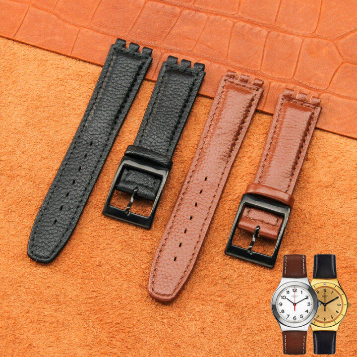 Xingchengec For Swatch Genuine Leather Watch Strap YCS YAS YGS Bracelet ...