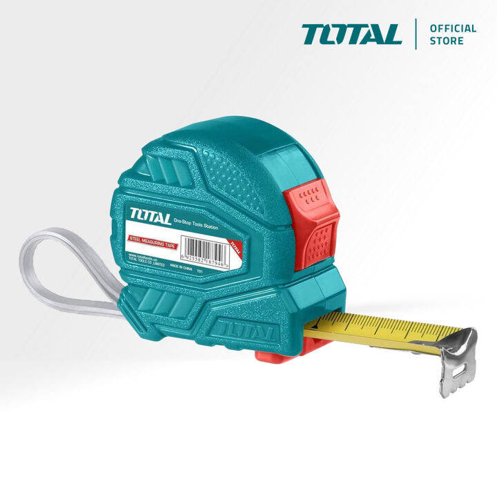 TOTAL Steel Measuring Tape (3m, 8m), Readable in Metric (centimetres ...