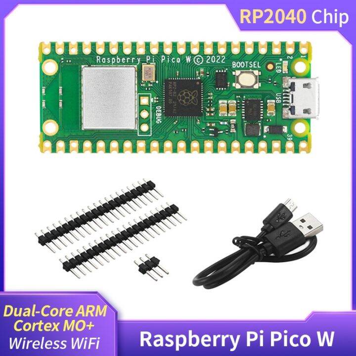 Raspberry Pi Pico W Wireless Wifi Module Dual-Core ARM Cortex MO+ RP2040 Microcontroller ...