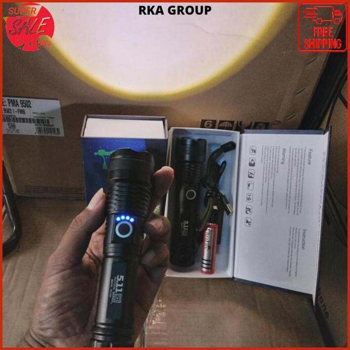 Senter Led Tactical 511 Series Mxp50 88000W Zoom Charger 10000 Lumens ...