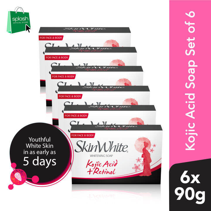 SkinWhite Whitening Kojic Acid + Retinol Soap 90g set of 6 | Lazada PH