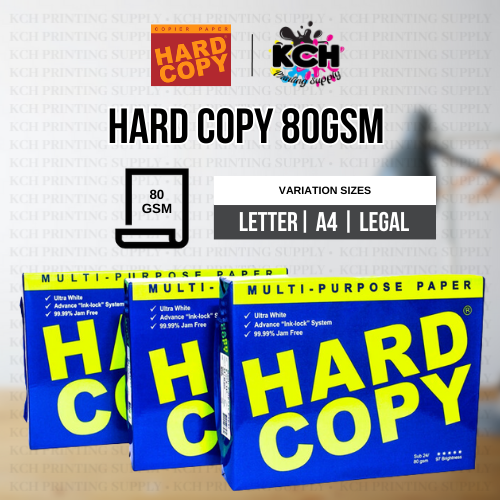 Hard Copy Bond Paper 80GSM SHORT/A4/LONG Sizes Sub 24 80gsm 500 sheets ...
