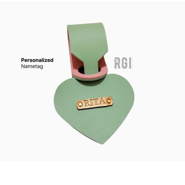 Personalized Heart Bag Tag - Two-toned Leather | Lazada PH