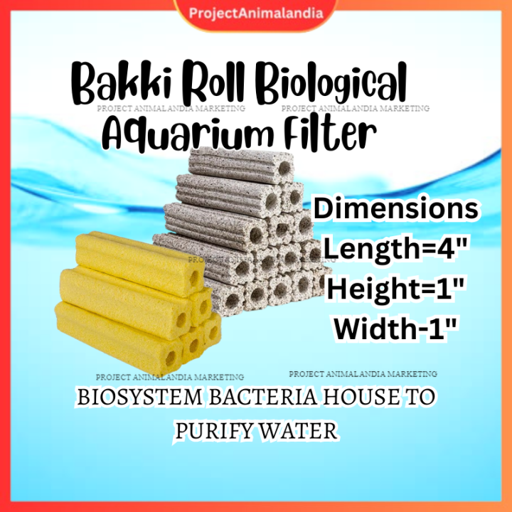 Bakki Roll Biologocal Aquarium Filter Peppered Bakki Roll Media 4 inch ...
