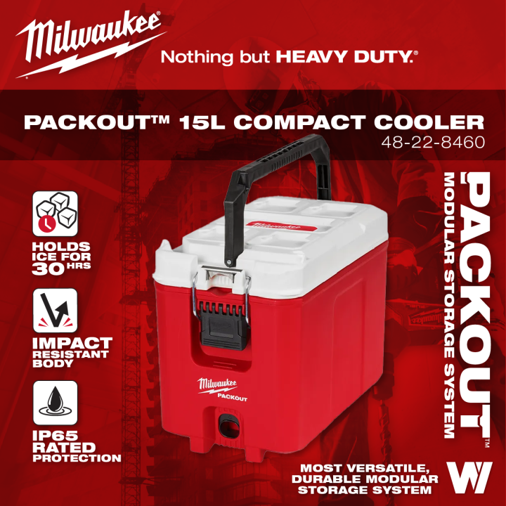 Milwaukee PACKOUT™ 15L Compact Cooler / Packout Compact Cooler 15L 48 ...