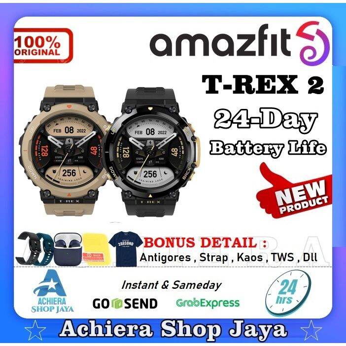 Amazfit TRex 2 Smartwatch 1.39’’ AMOLED Screen GPS 150+ Sports Modes T rex T-rex 2 | Lazada ...
