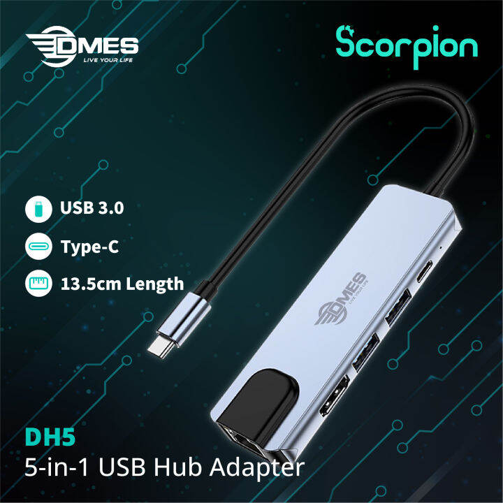 DMES DH5 5-in-1 USB Hub Adapter | Lazada
