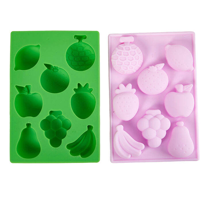 Pintuilao 3D Cartoon Fruit Shaped Silicon Mold Strawberry Banana ...