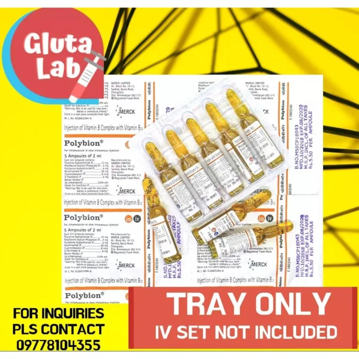 GLUTA LAB POLYBION Vitamin B Complex IV 10 ampules (BOX ONLY NO IV SETS ...