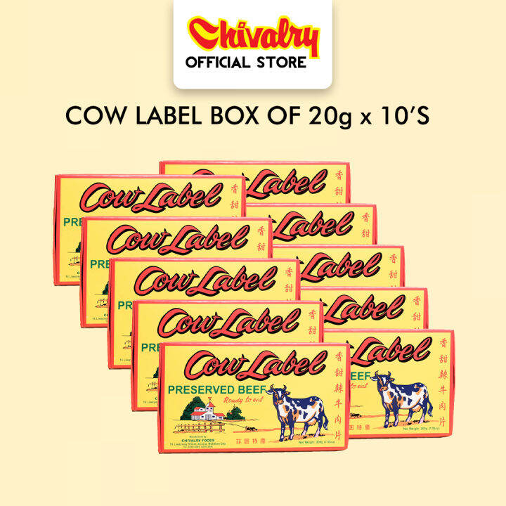 Cow Label Preserved Beef 20g 10 Packs x 10 Boxes | Lazada PH