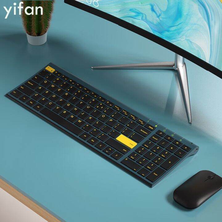Slim Keyboard for Computer Laptop 99 key Keyboard Wireless Recharging ...