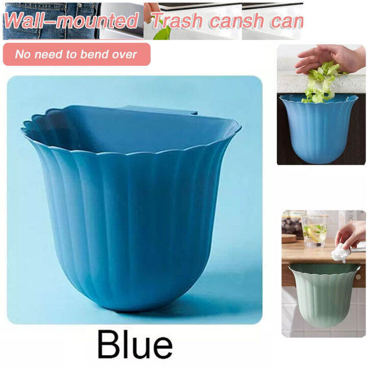 Household Wall Mounted Multifunction Flower Shape Hanging Trash Can ... Household Wall Mounted Multifunction Flower Shape Hanging Trash Can ...