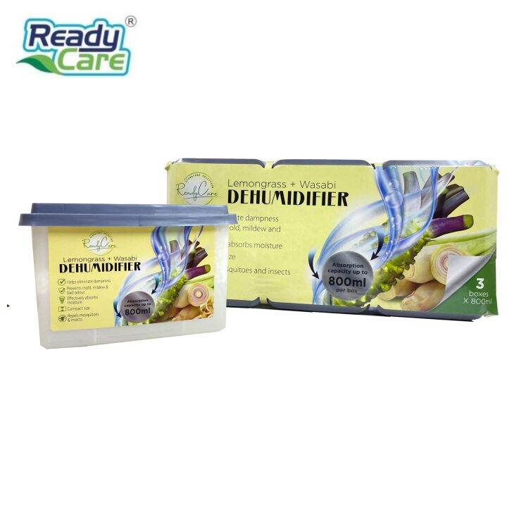 Readycare Signature Selection Moisture Absorber 3pcs per pack Dehumidifier - 800ml Lemongrass ...