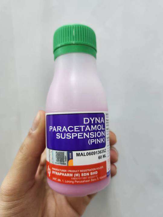 Dyna Paracetamol Suspension (Pink) 250mg 60ml | Lazada