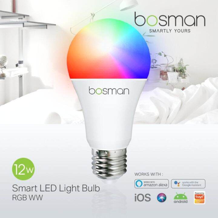 Bosman Smart LED Light Bulb 12W RGBWW - Bohlam Wifi IoT Smart Home ...