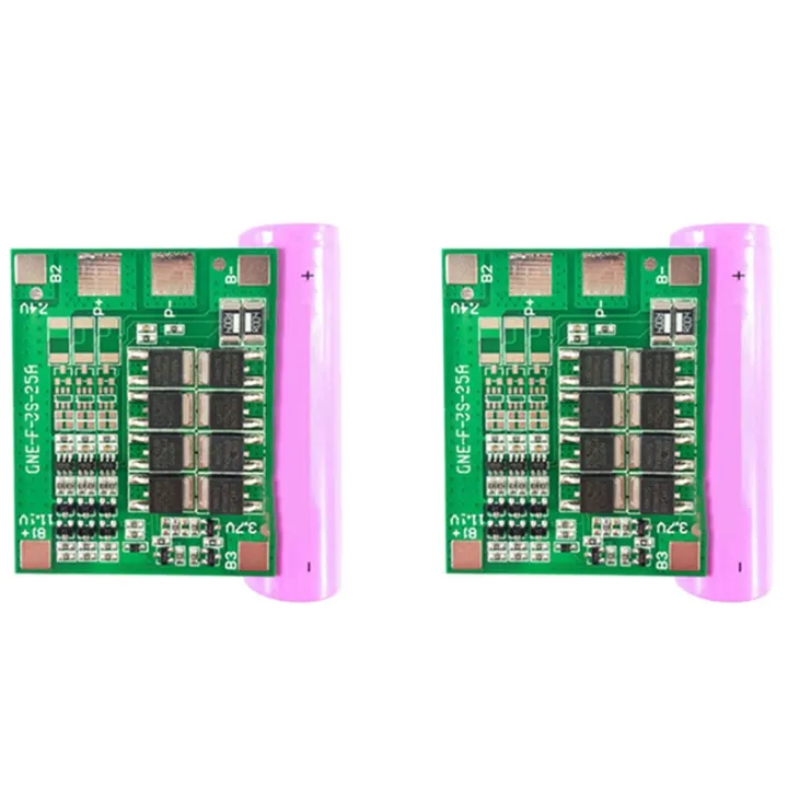 2X 3S 12V 25A BMS Lithium Battery Charger Protection Board with Power Battery Enhance PCB ...