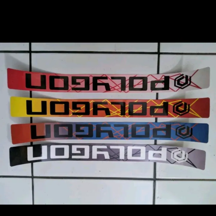 stiker decal bawah sepeda berbagai merek (bisa custom warna gradasi dan ...