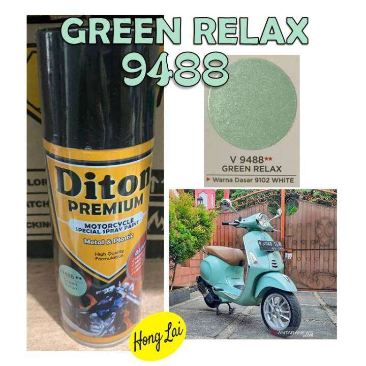 Cat Pilox Diton Premium Vespa Green Relax 9488 Warna Hijau Muda Daun ...