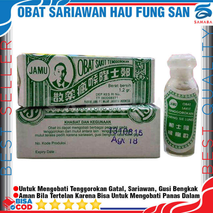 OBAT SARIAWAN HAU FUNG SAN Cheng Sie Lung (CSL) BPOM 1,2 Gram Original ...