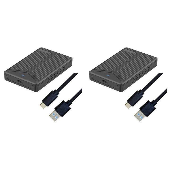 2X USB 3.1 Mobile Hard Disk Box 2.5 Inch SATA Hard Disk Box SSD ...