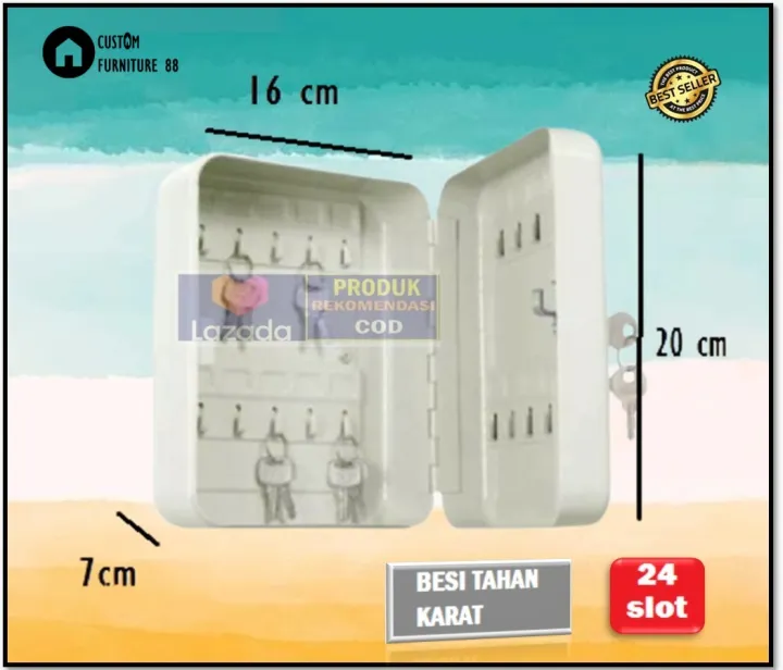 TERBAIK #1 KEYBOX KOTAK KUNCI BESI DINDING KEY BOX CABINET KOTAK ...