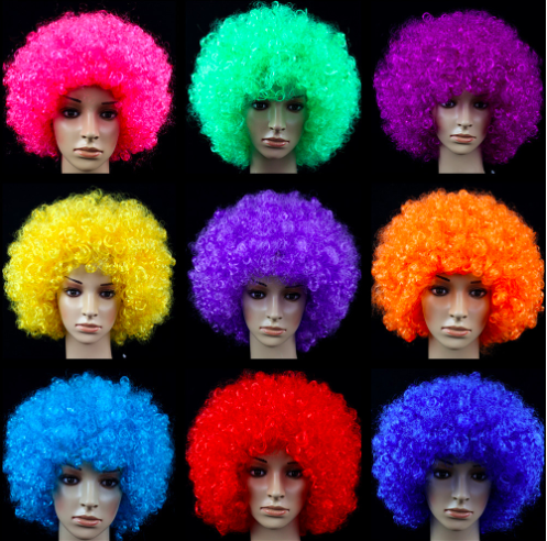 MSIA Ready Stock/ Afro Wig Curly Clown Hair Cosplay Full Wig Hair ...