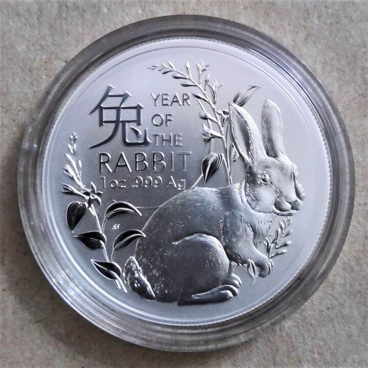 2023 Royal Australian Mint's Lunar Rabbit 1 oz .999 Silver Coin in Mint ...