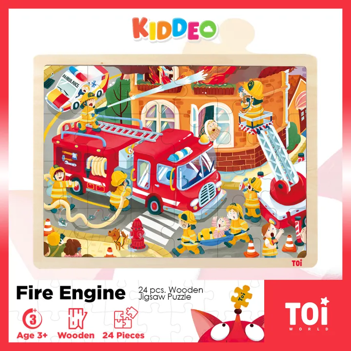 TOI Fire Engine Wooden Puzzles For Kids Wooden Puzzle For Kids 3+ Years ...