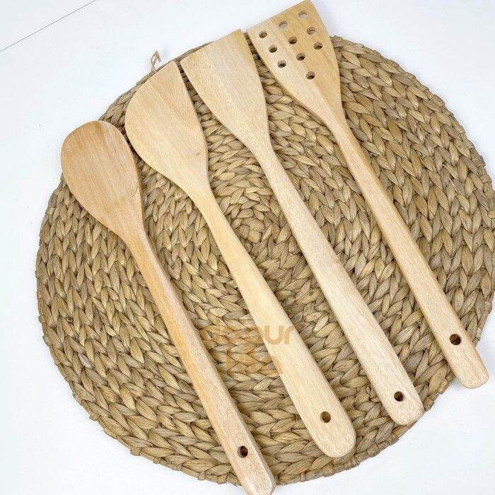Sutil Sendok Spatula Sodet Kayu Sonokeling set isi 4 pcs spatula masak ...