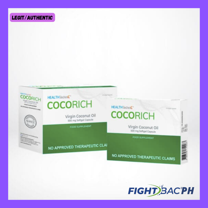 Cocorich VCO Virgin Coconut Oil in a Softgel 500MG 30's | Lazada PH