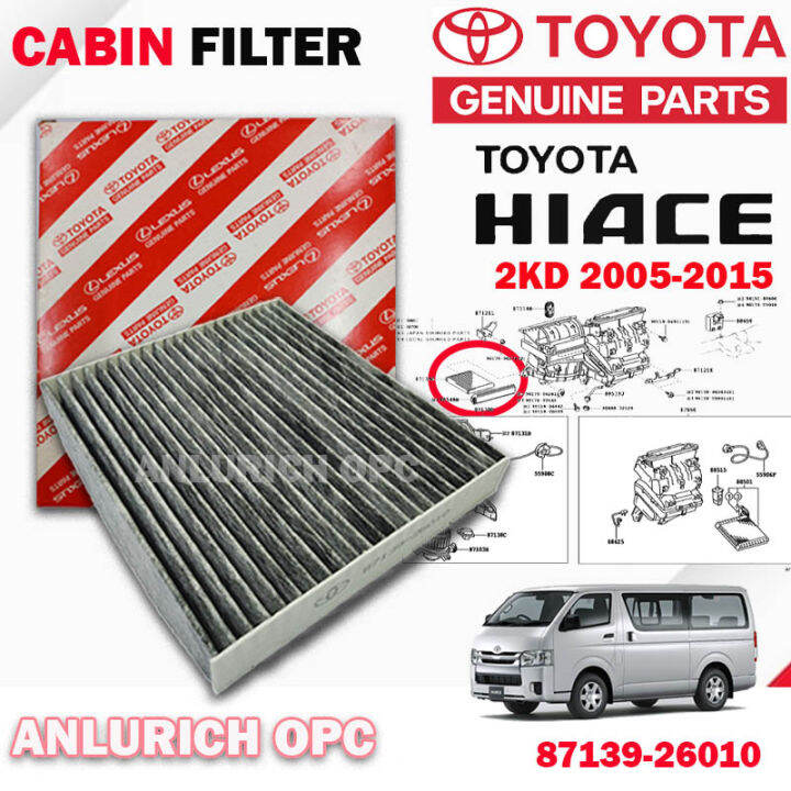 TOYOTA GENUINE AIRCON/CABIN FILTER For Toyota Hiace 2KD 2005-2015 ...
