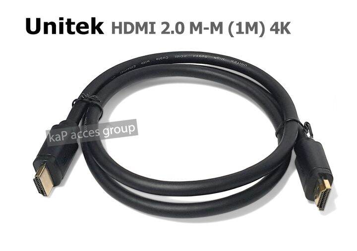 Unitek สาย HDMI Cable V2.0 Ethernet คุณภาพสูง รองรับ UHD 4K/ 60P HDR10 & 32 Audio CH 1M | Lazada ...