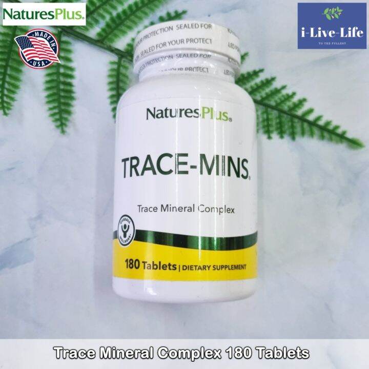 แร่ธาตุรวม Trace-Mins Trace Mineral Complex 180 Tablets - NaturesPlus ...
