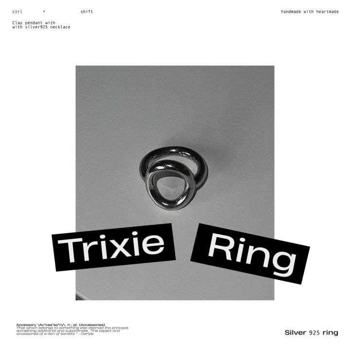 (Customize 3-4 days) Ctrlshift - Trixie silver ring | Lazada.co.th