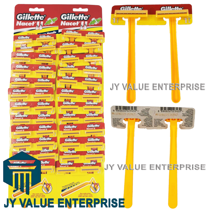 GILLETTE NACET II NACET 2 Disposable Razor 1 Card X 48 Units | Lazada