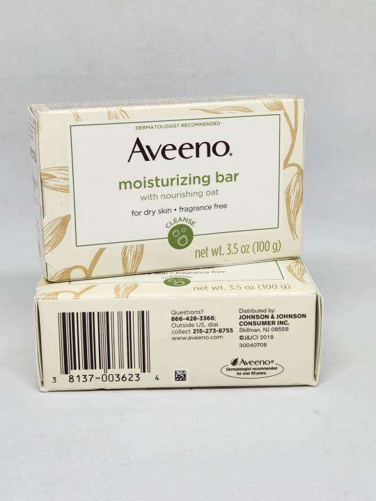 Aveeno Moisturizing Bar with Nourishing Oat for Dry Skin Sensitive 100g ...